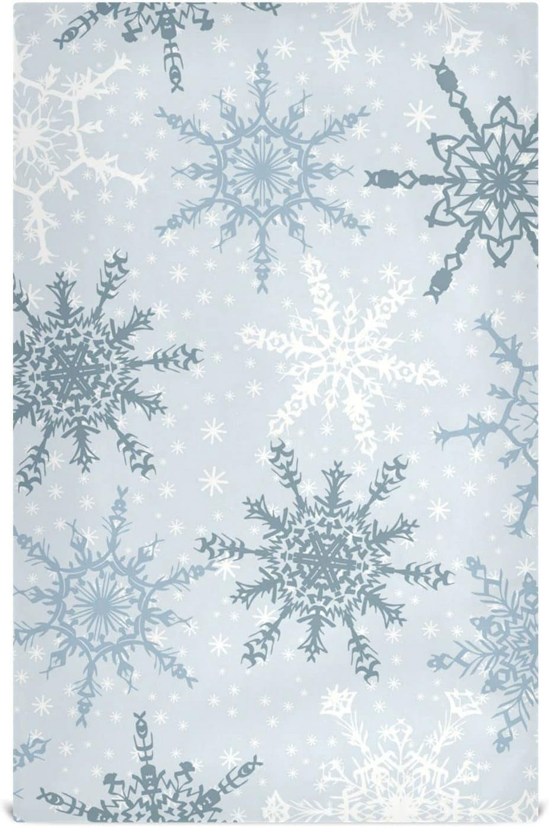 GZHJMY Christmas Snowflakes Blue Kitchen Towels Set of 1 Dishcloths ...