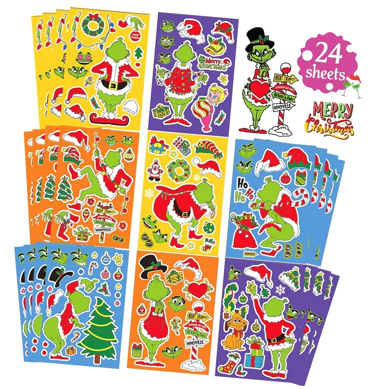GZHJMY Christmas Stickers Create Your Own Characters Mix and Match ...