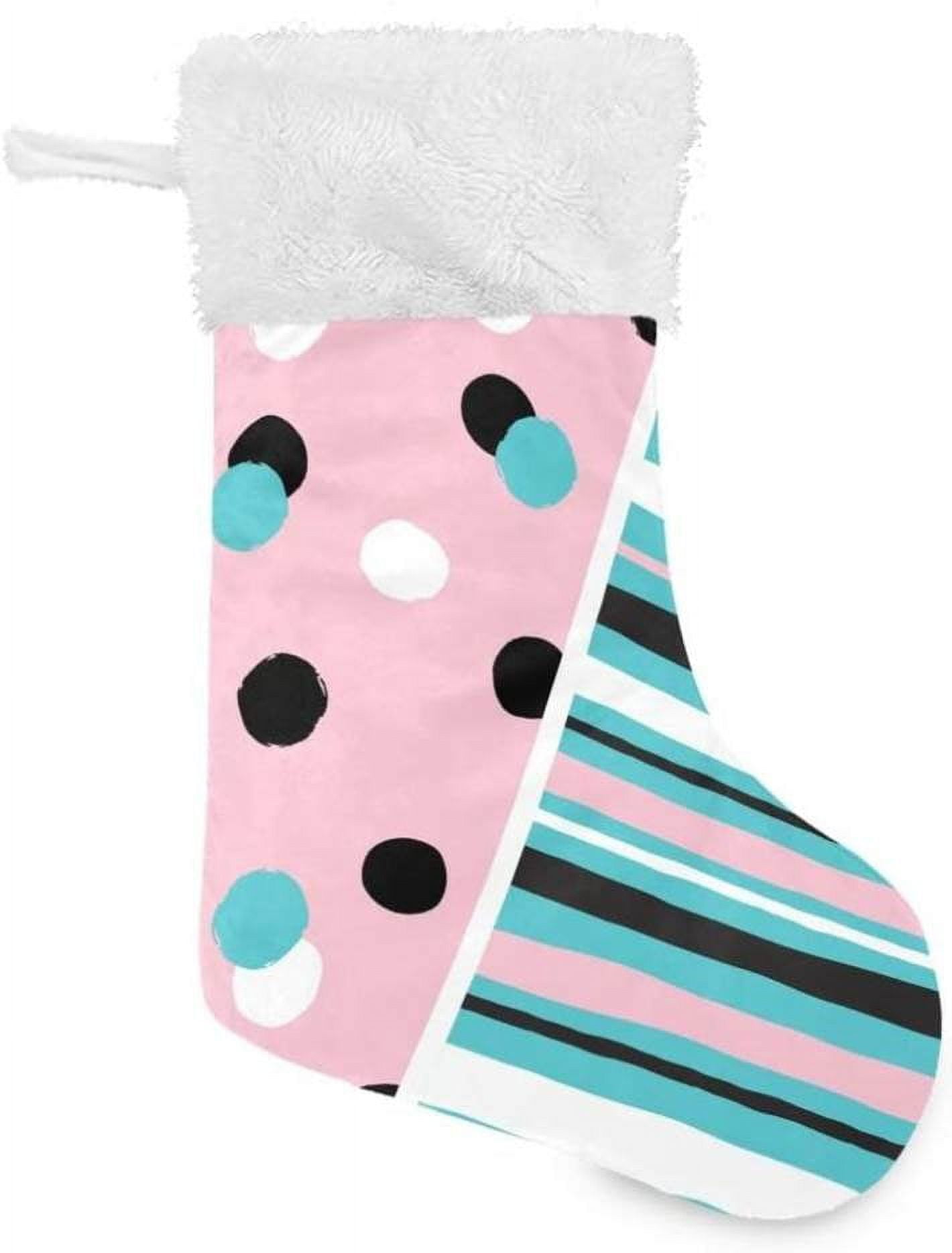 GZHJMY Christmas Stocking, Personalized Polka Dot Large Candy Stocking ...