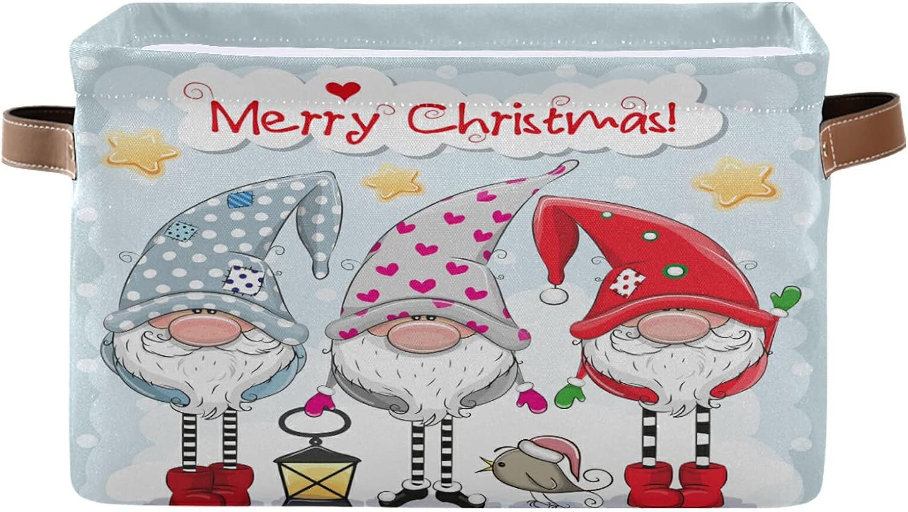GZHJMY Christmas with Three Cute Gnomes Storage Bin for Toy Storage ...