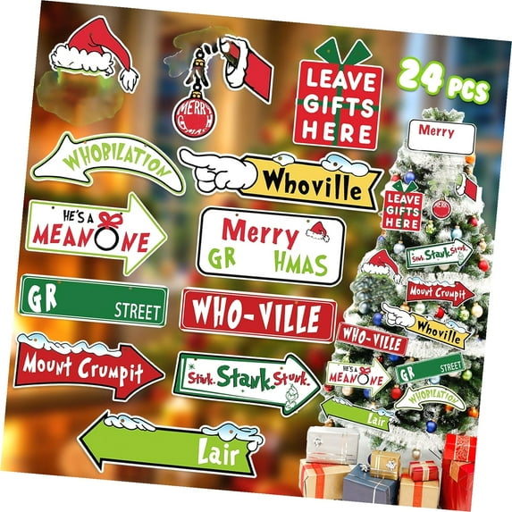 GZHJMY Christmas Tree Decorations Set 24PCS, Xmas Hanging Ornaments ...