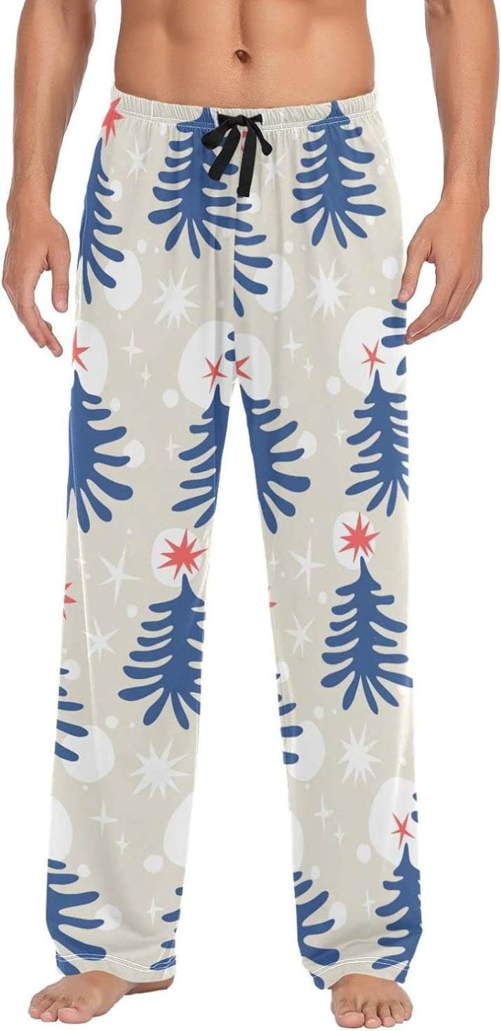 GZHJMY Christmas Tree Pajama Pants for Men, Lounge Pants Lightweight ...
