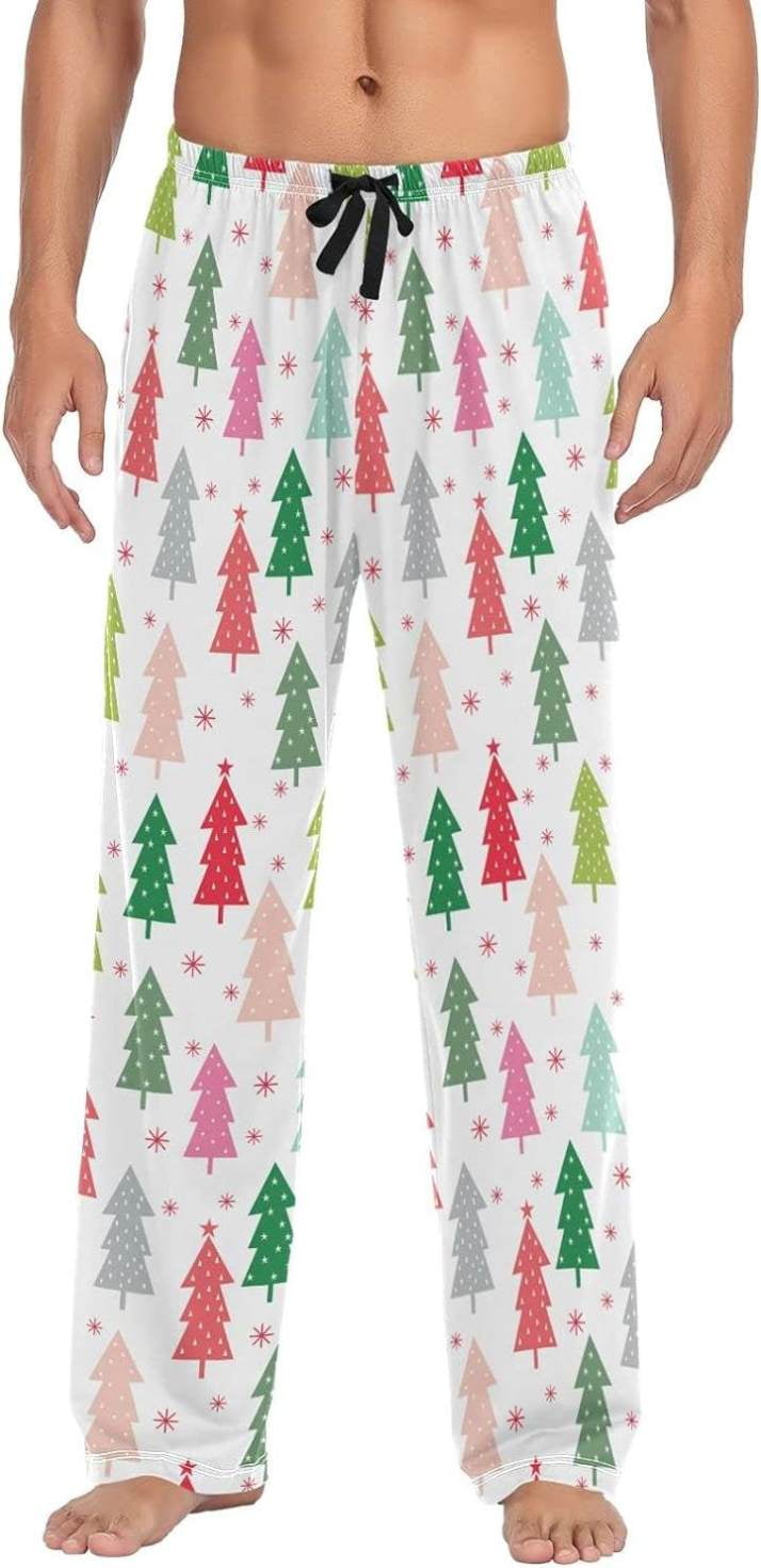 GZHJMY Christmas Tree Pajama Pants for Men, Lounge Pants Lightweight ...