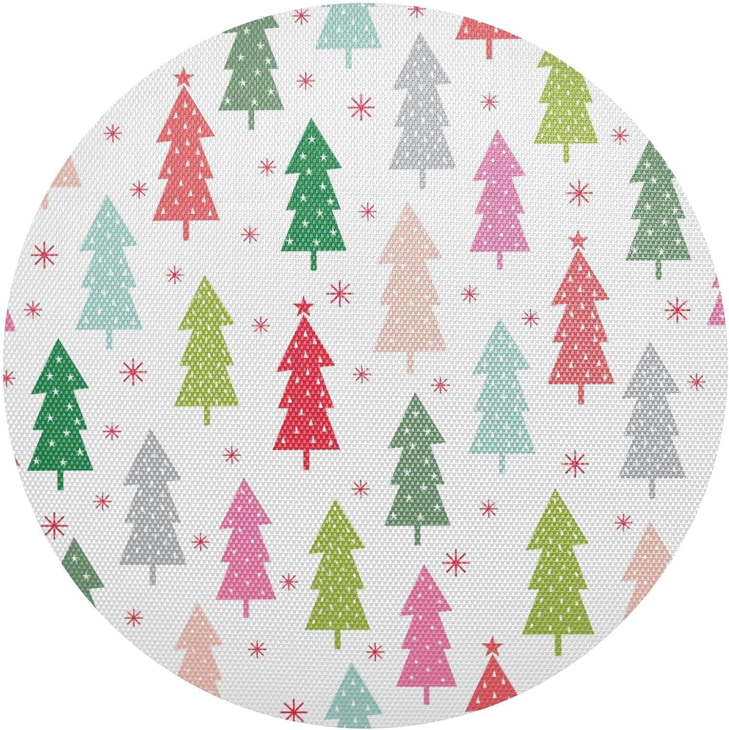 GZHJMY Christmas Tree Placemats Set of 4 Non-Slip Heat Resistant Dining ...