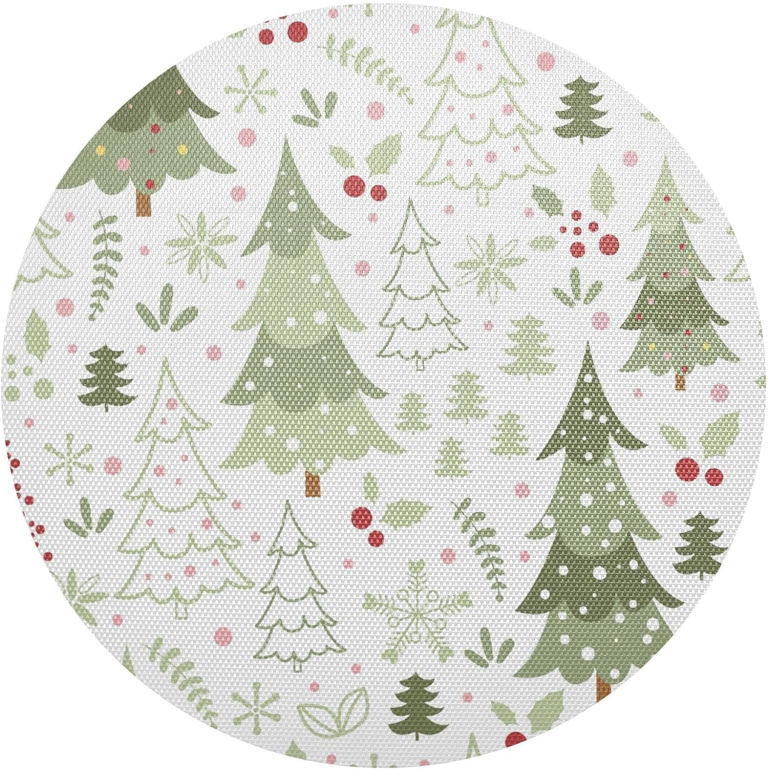 GZHJMY Christmas Tree Placemats Set of 6 Non-Slip Heat Resistant Dining ...