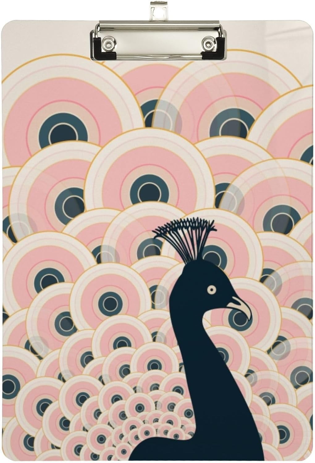 GZHJMY Clipboard for Classrooms Office Animal Peacock Plastic Clipboard ...
