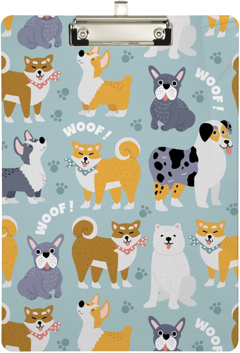 GZHJMY Clipboard for Classrooms Office Breeds of Dogs Plastic Clipboard ...