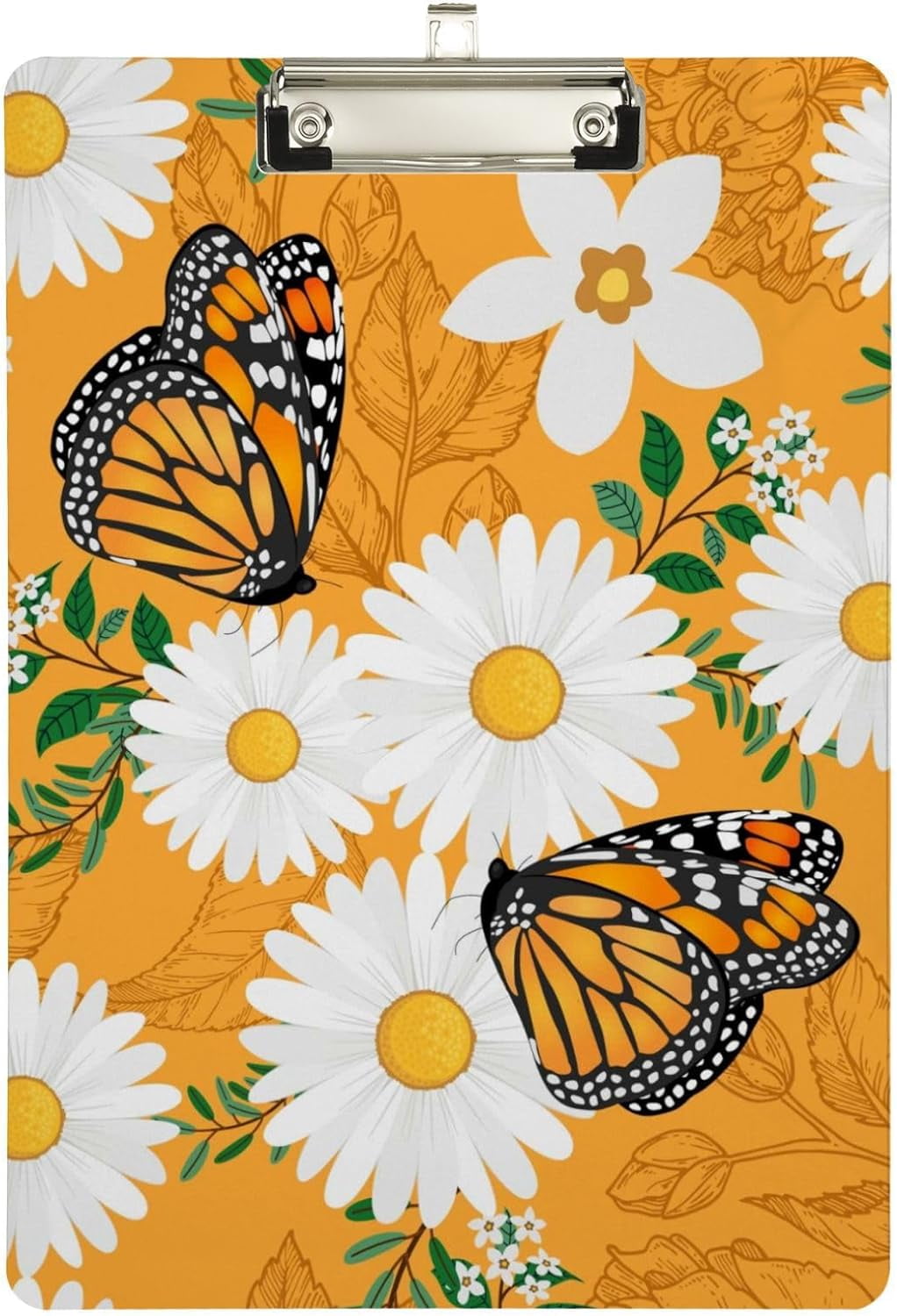 GZHJMY Clipboard for Classrooms Office Butterflies Daisy Flowers ...