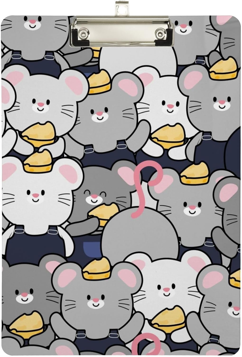 GZHJMY Clipboard for Classrooms Office Cute Rat with Cheese Plastic Clipboard Standard Letter ...