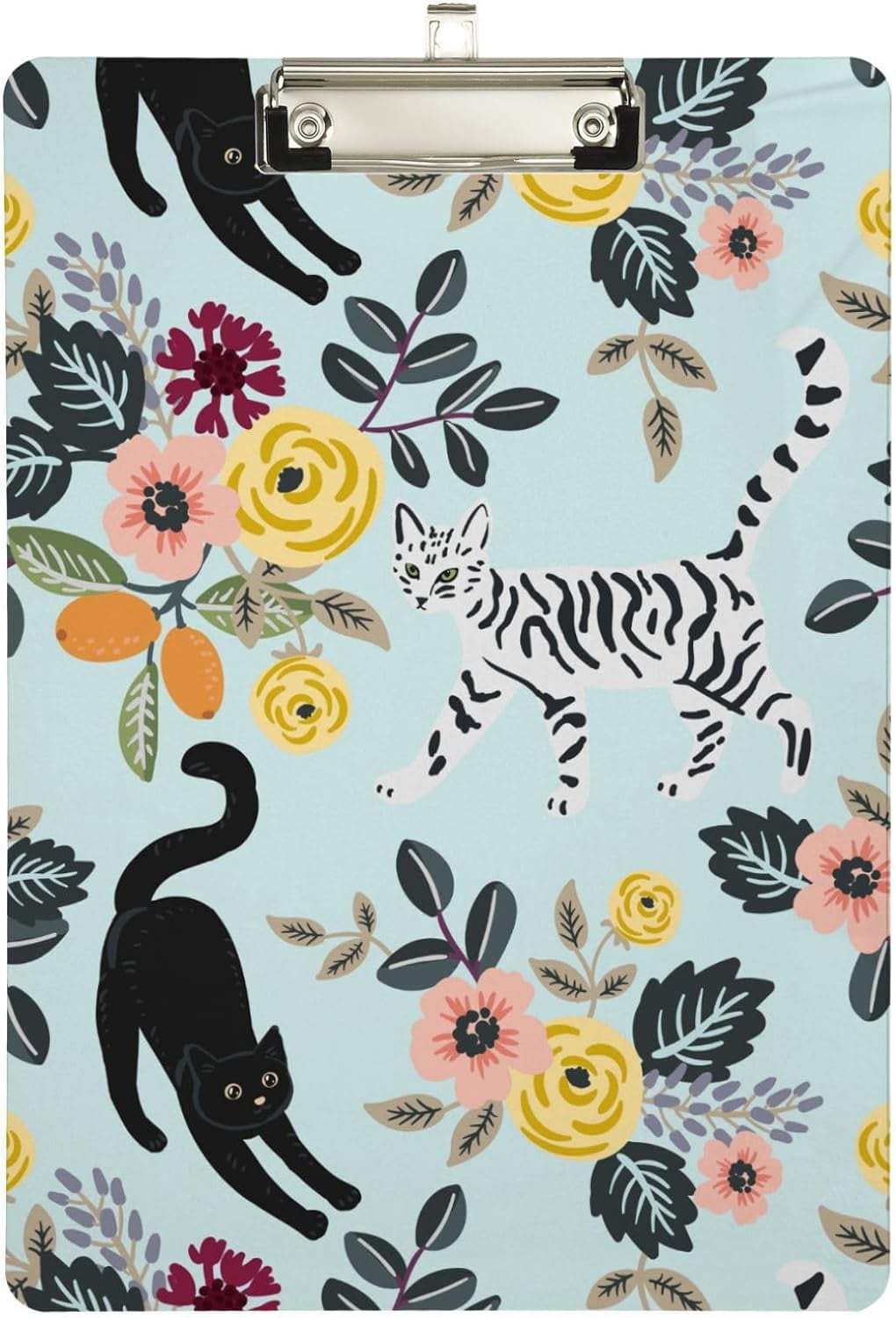GZHJMY Clipboard for Classrooms Office Floral Cats Plastic Clipboard ...