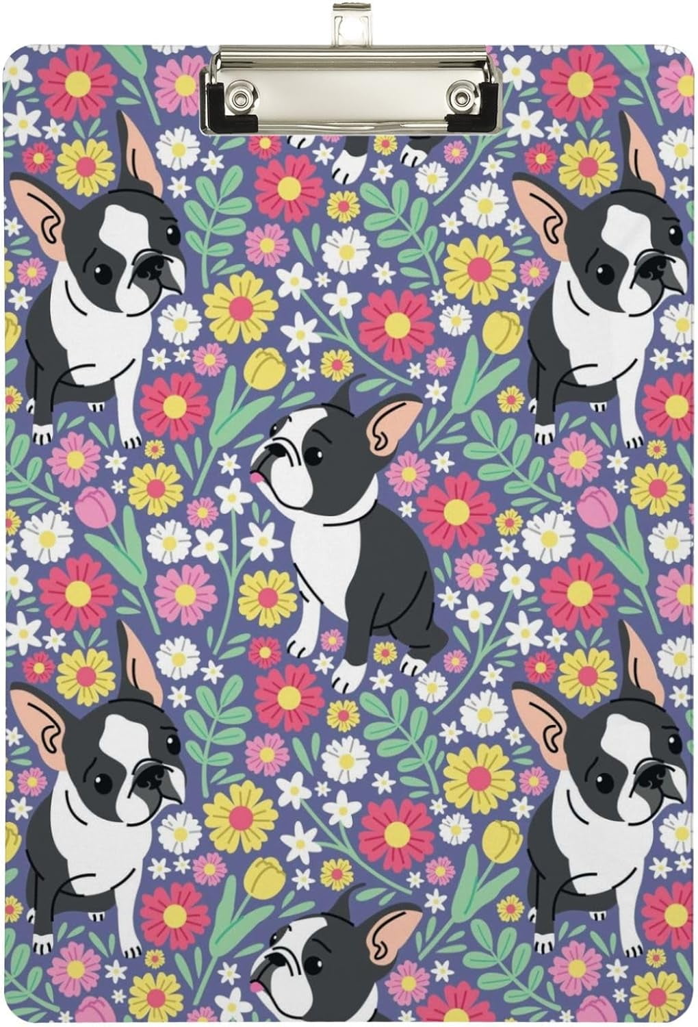 GZHJMY Clipboard for Classrooms Office Floral Pug Dog Plastic Clipboard ...