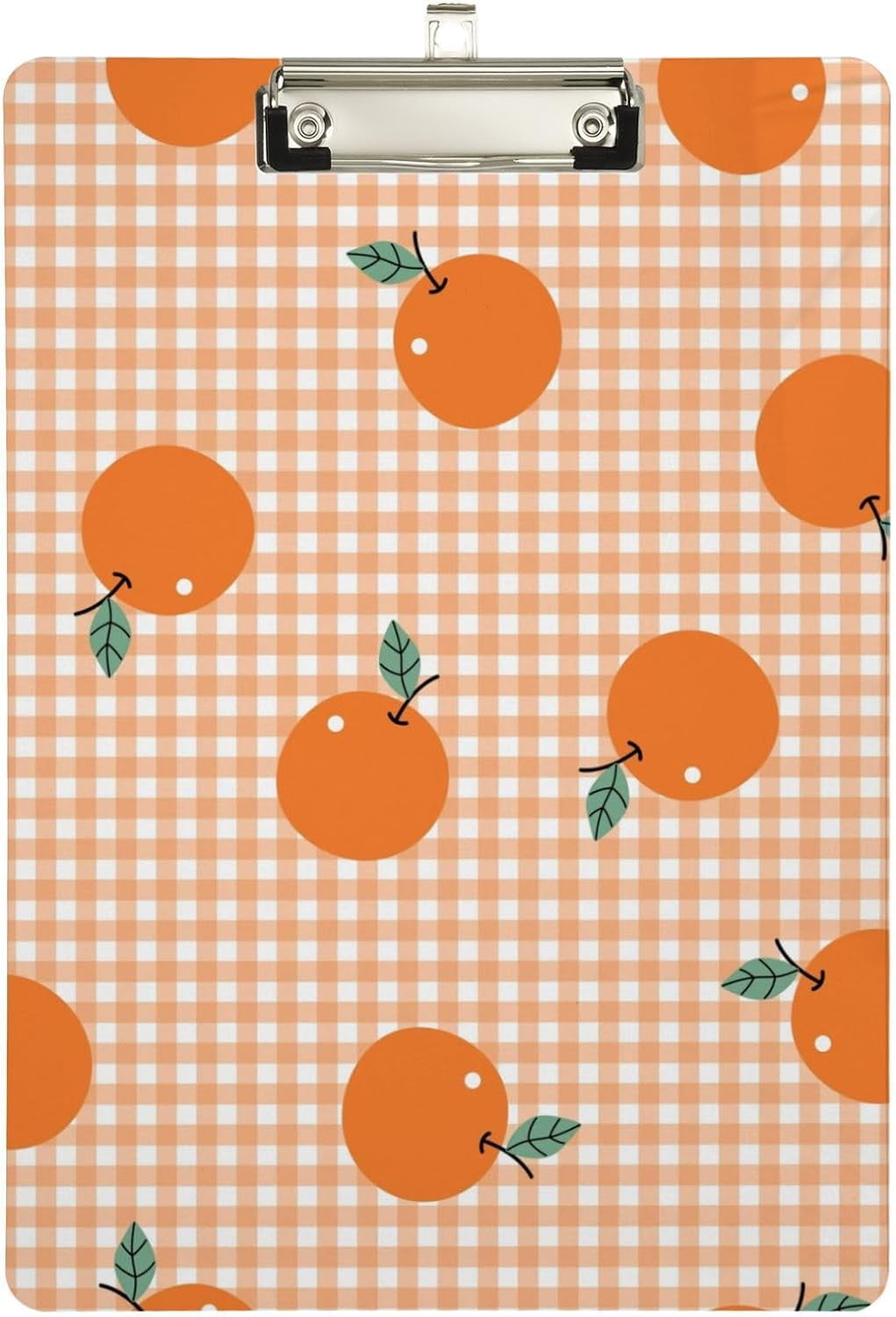 GZHJMY Clipboard for Classrooms Office Orange Plaid Plastic Clipboard ...