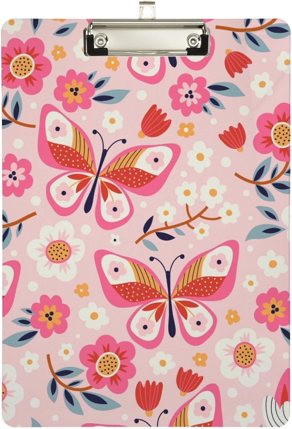 GZHJMY Clipboard for Classrooms Office Pink Floral Butterfly Plastic ...
