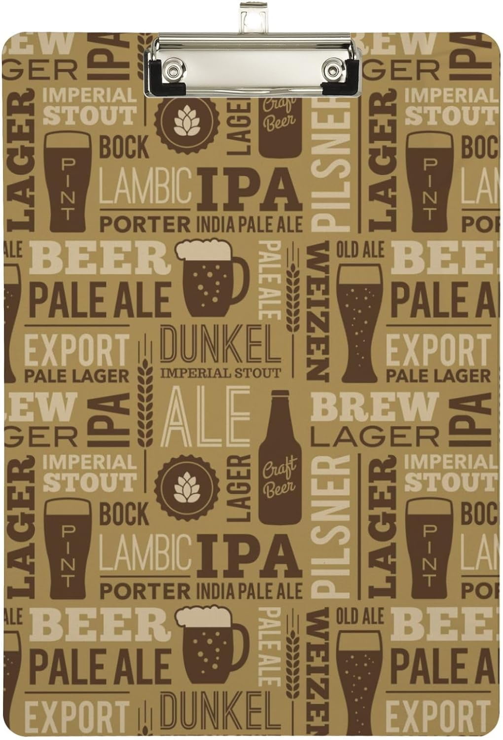 GZHJMY Clipboard for Classrooms Office Vintage Beer Plastic Clipboard ...