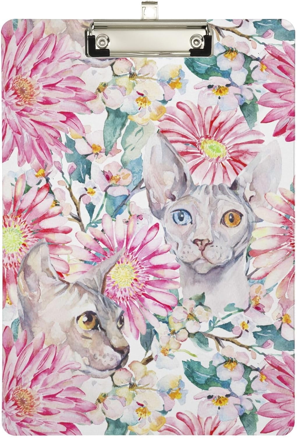 GZHJMY Clipboard for Classrooms Office Watercolor Sphinx Cat Plastic ...