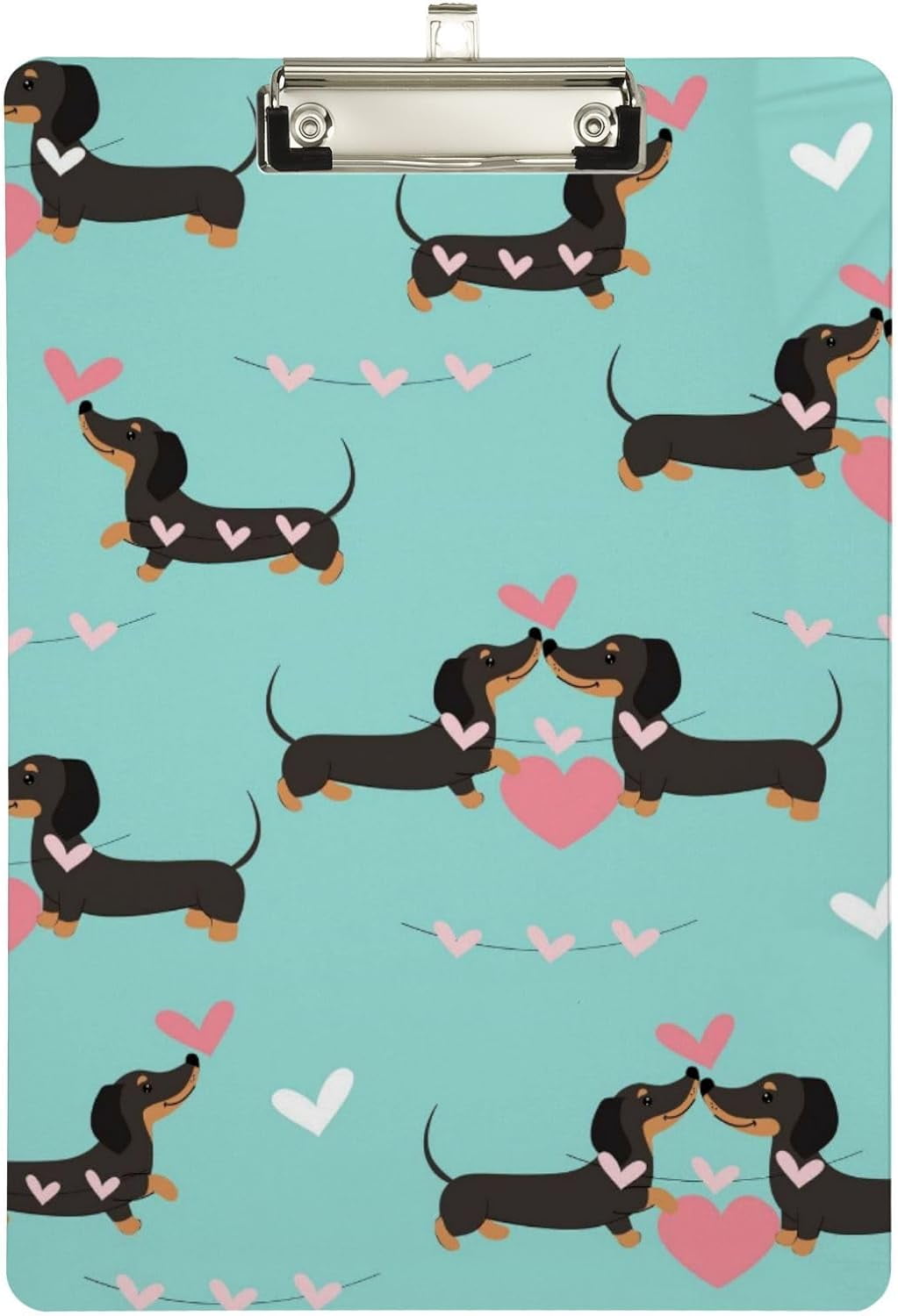 GZHJMY Clipboard for Office Classrooms Valentines Dachshund Dog ...