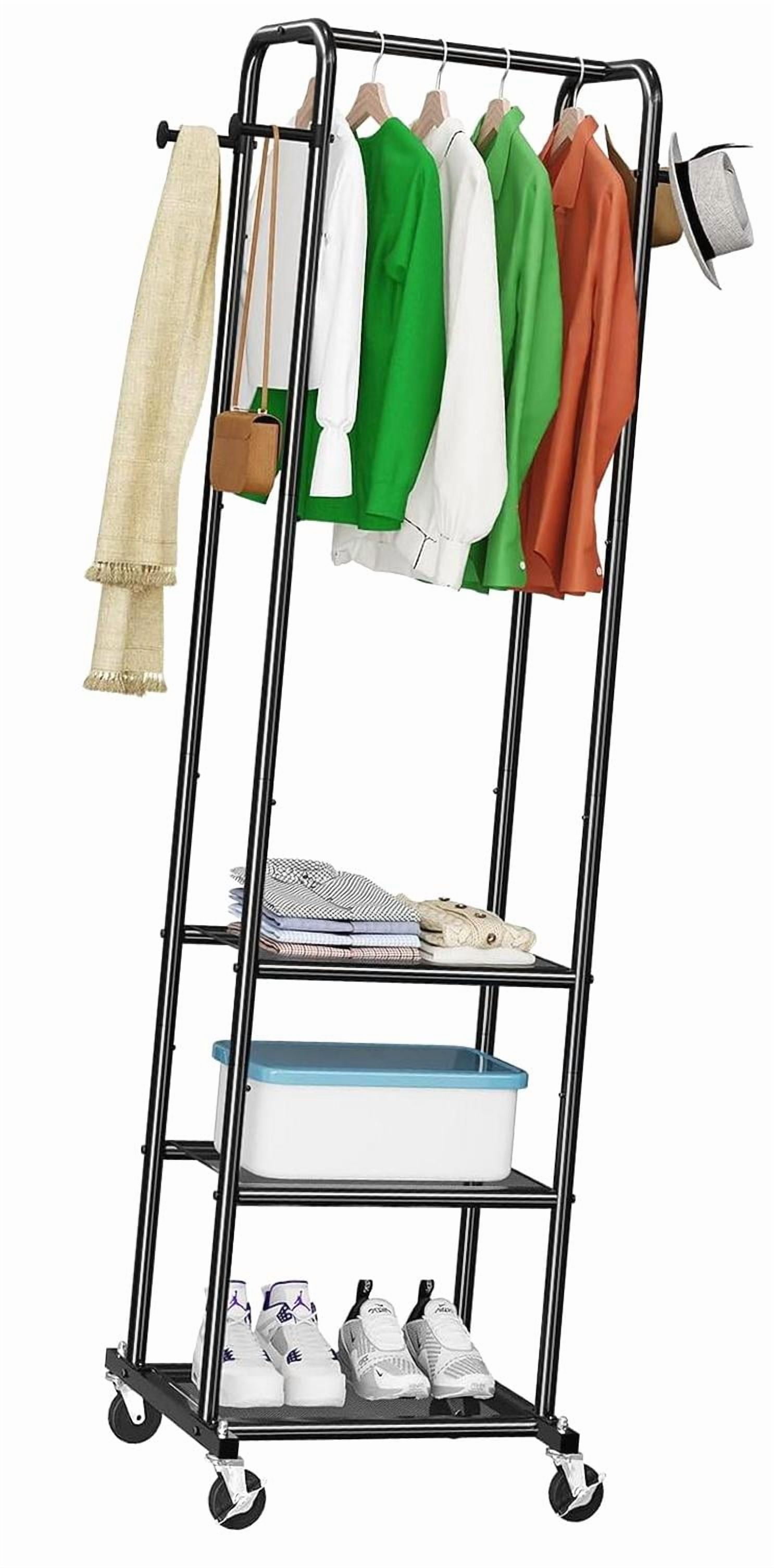 GZHJMY Clothing Rack on Wheels, Small Clothes Rack for Hanging Hat ...