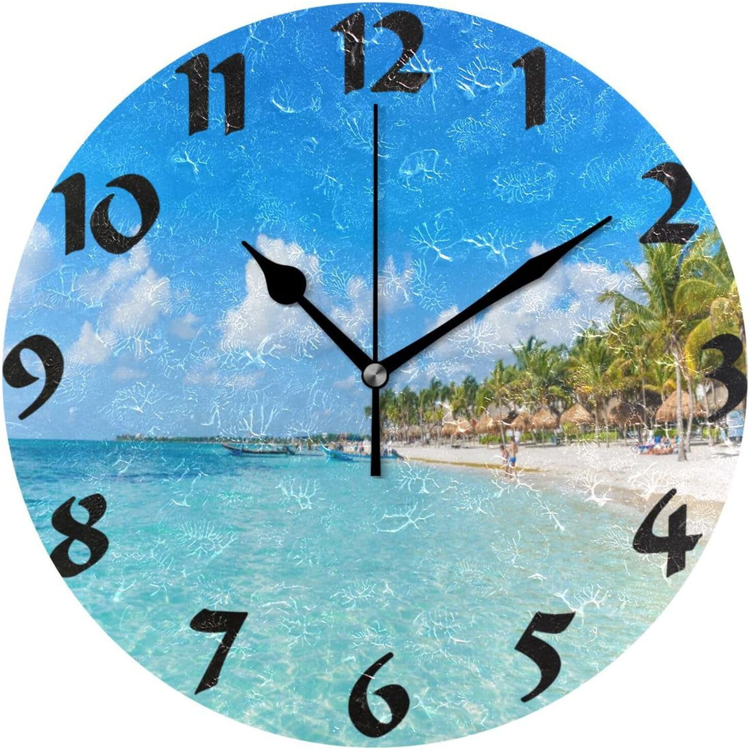 GZHJMY Coast Wall Clock,Silent Non Ticking 10 Inch Battery Operated ...
