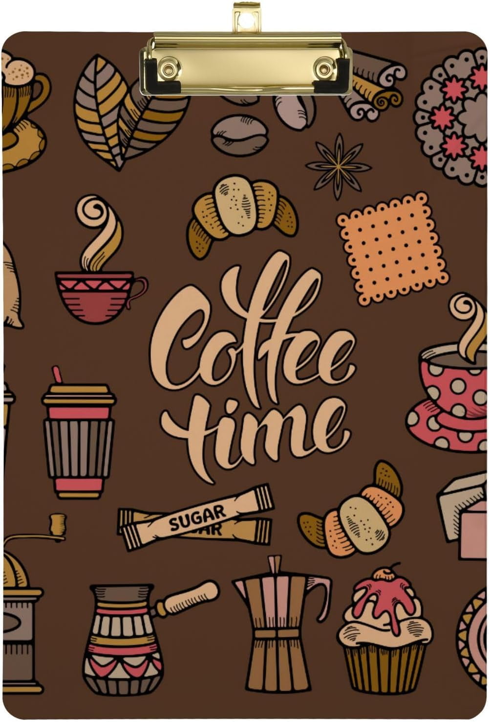 GZHJMY Coffee Theme Clipboards Acrylic A4 Letter Size Clipboards with ...