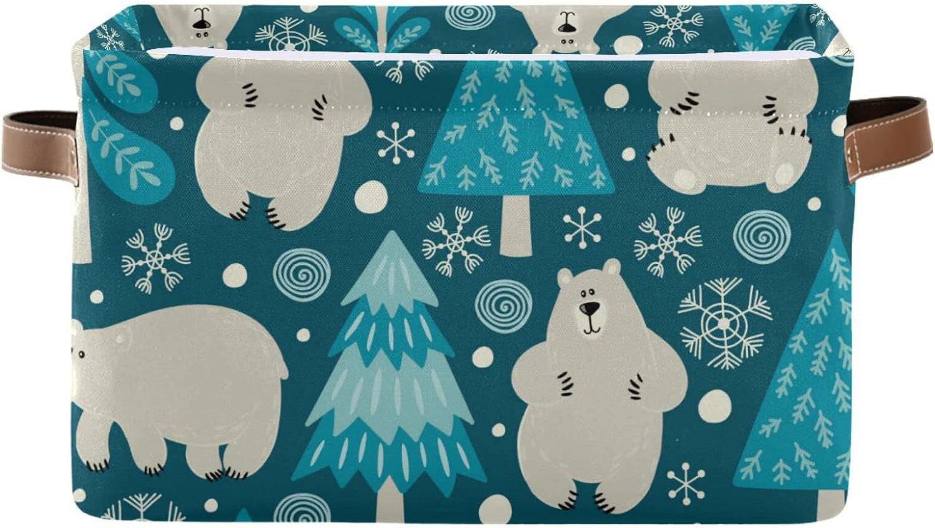 GZHJMY Collapsible Storage Basket Cute Forest Animals-4 Rectangular ...