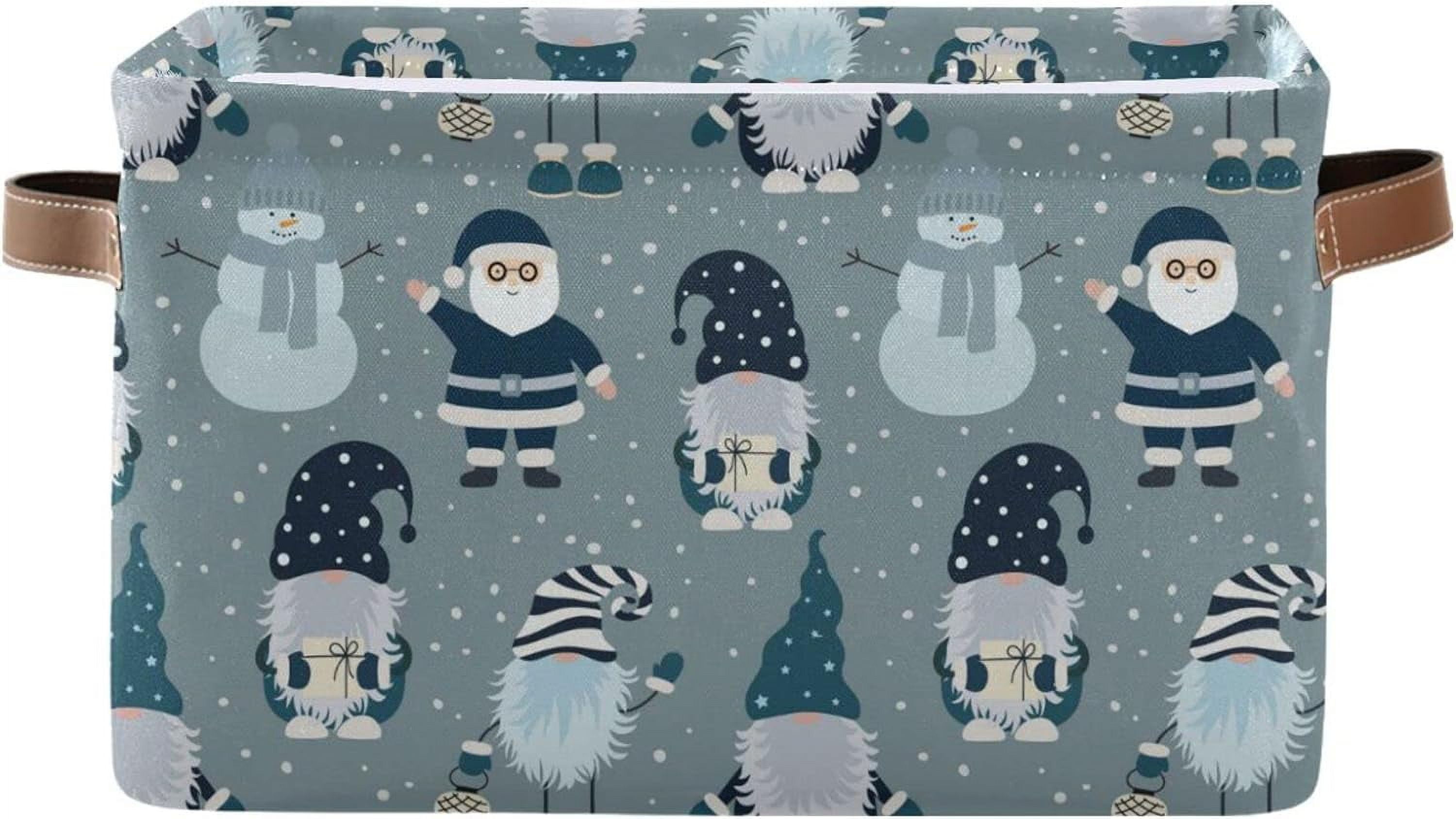 GZHJMY Collapsible Storage Basket Cute Santa Claus and Gnome ...