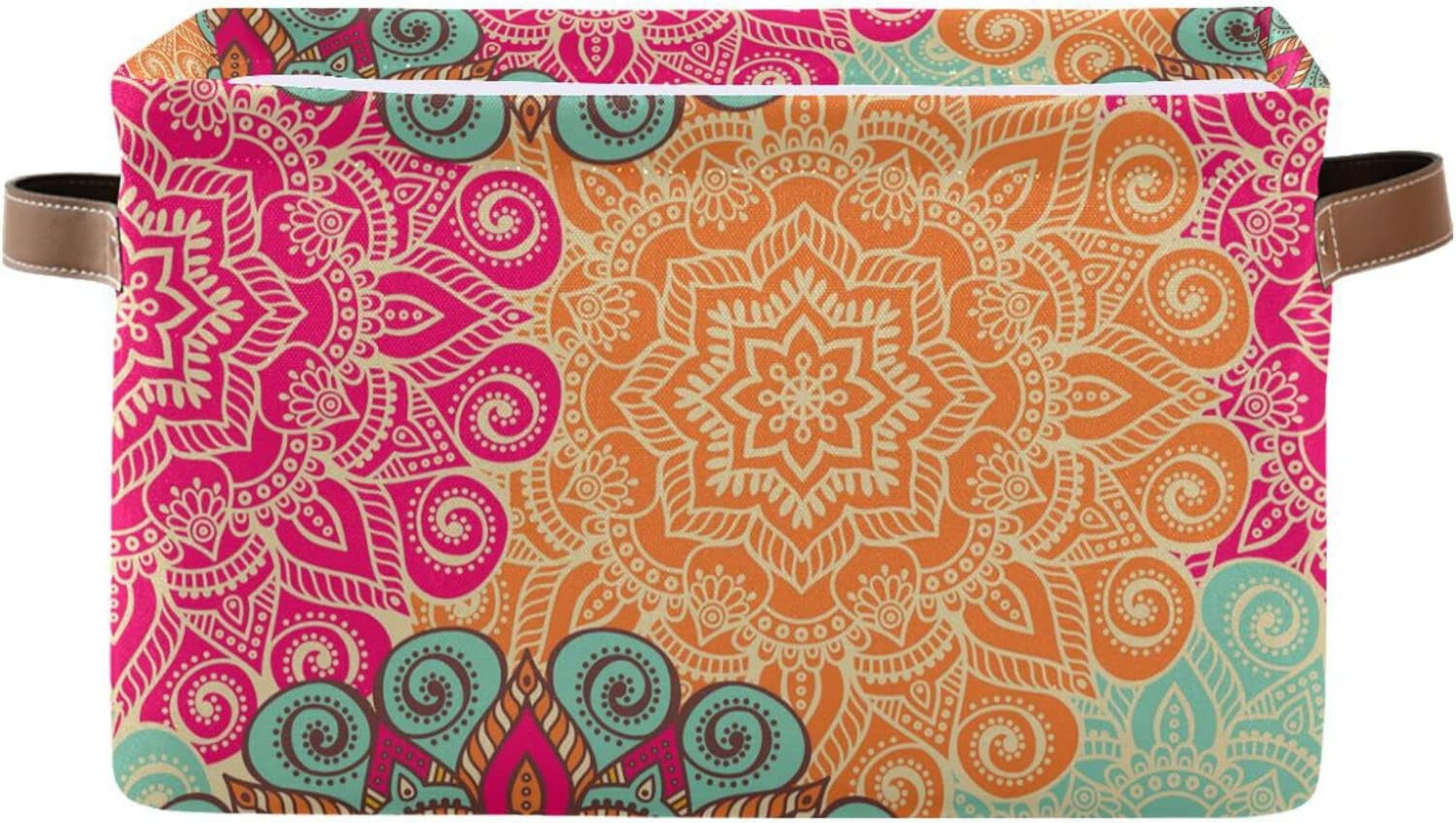 GZHJMY Collapsible Storage Basket Ethnic Vintage Decorative Elements (1 ...