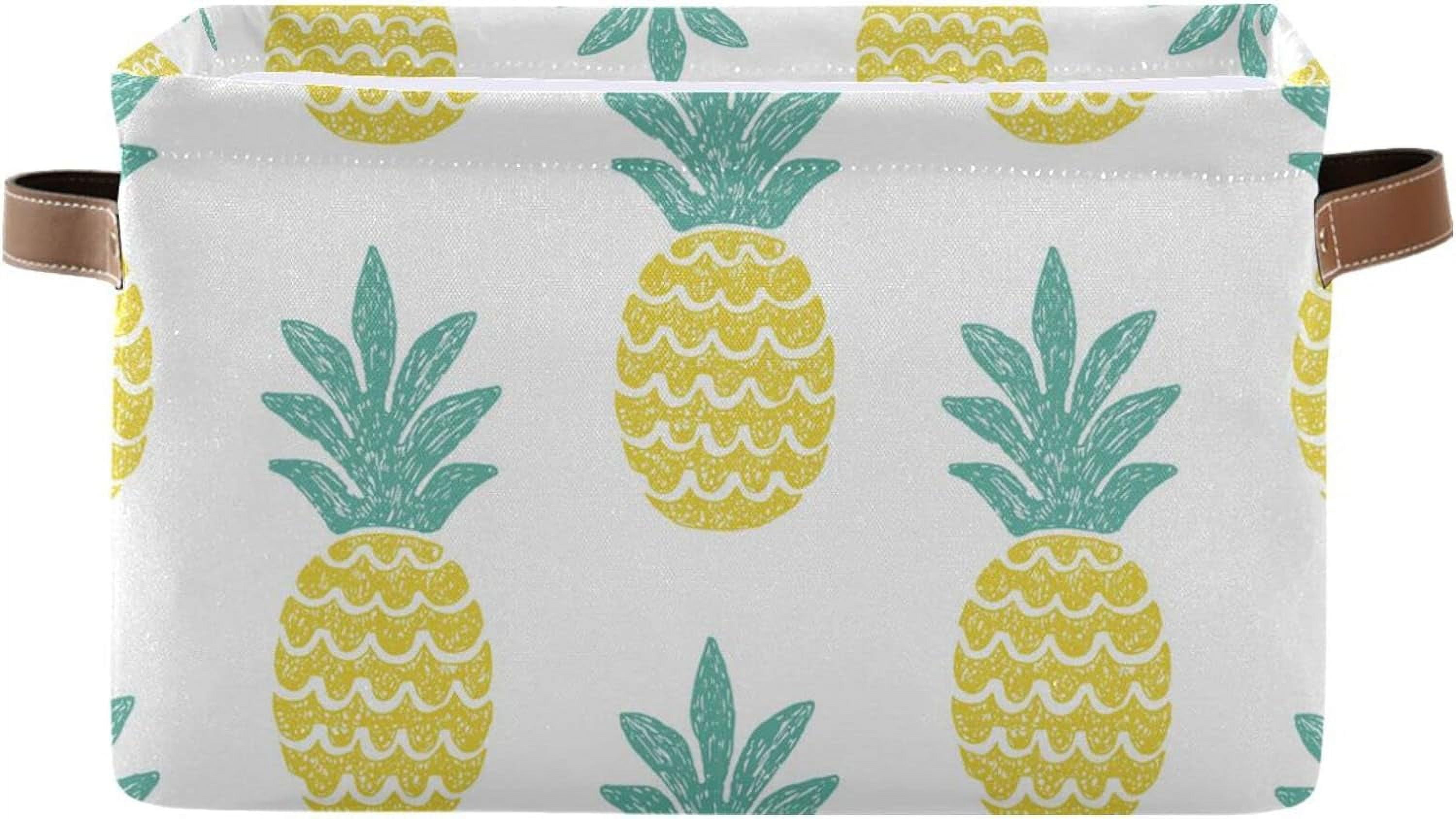 GZHJMY Collapsible Storage Basket Fruit Pineapple Rectangular Storage ...