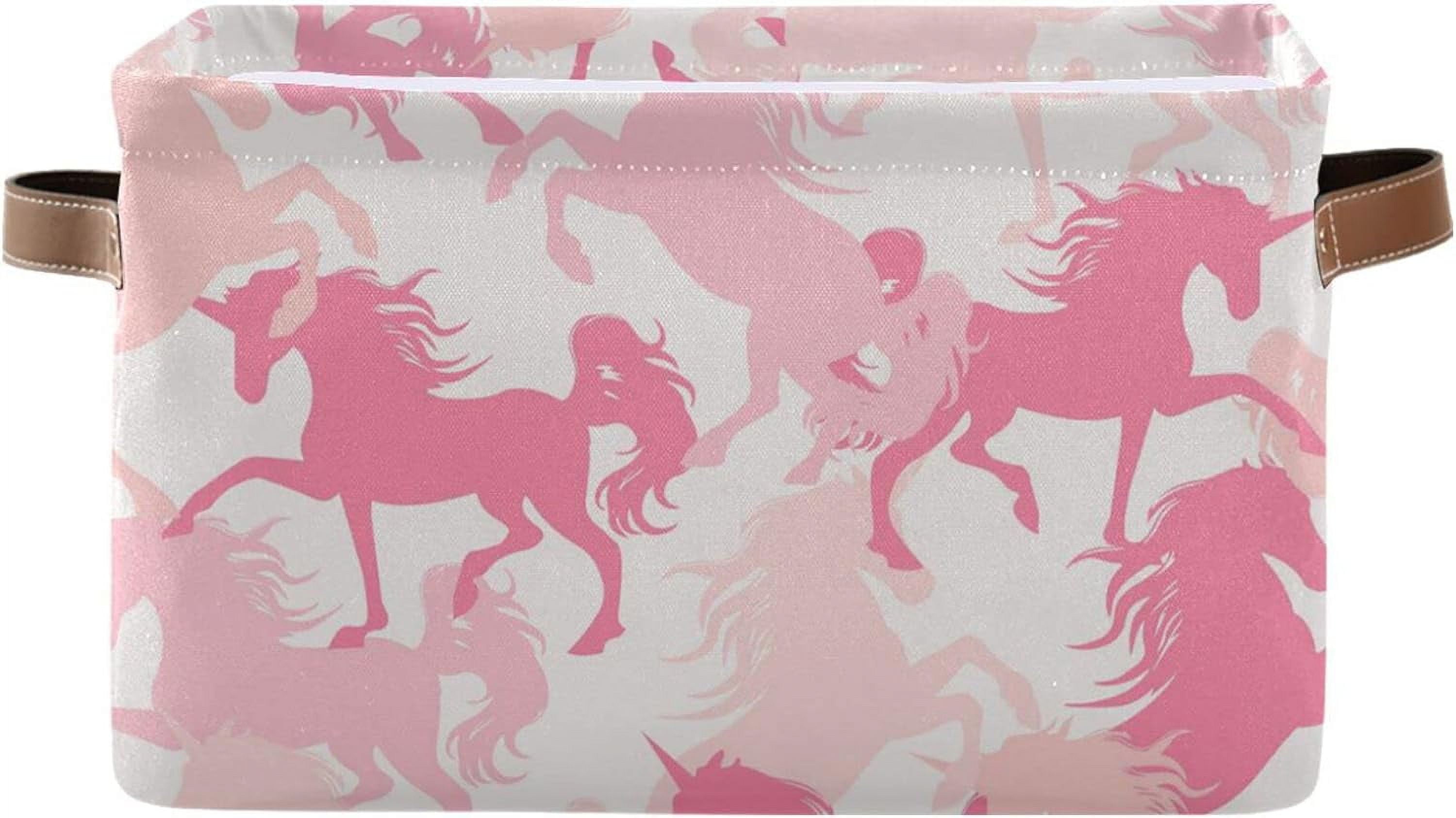 GZHJMY Collapsible Storage Basket Unicorn Rectangular Storage Bins ...