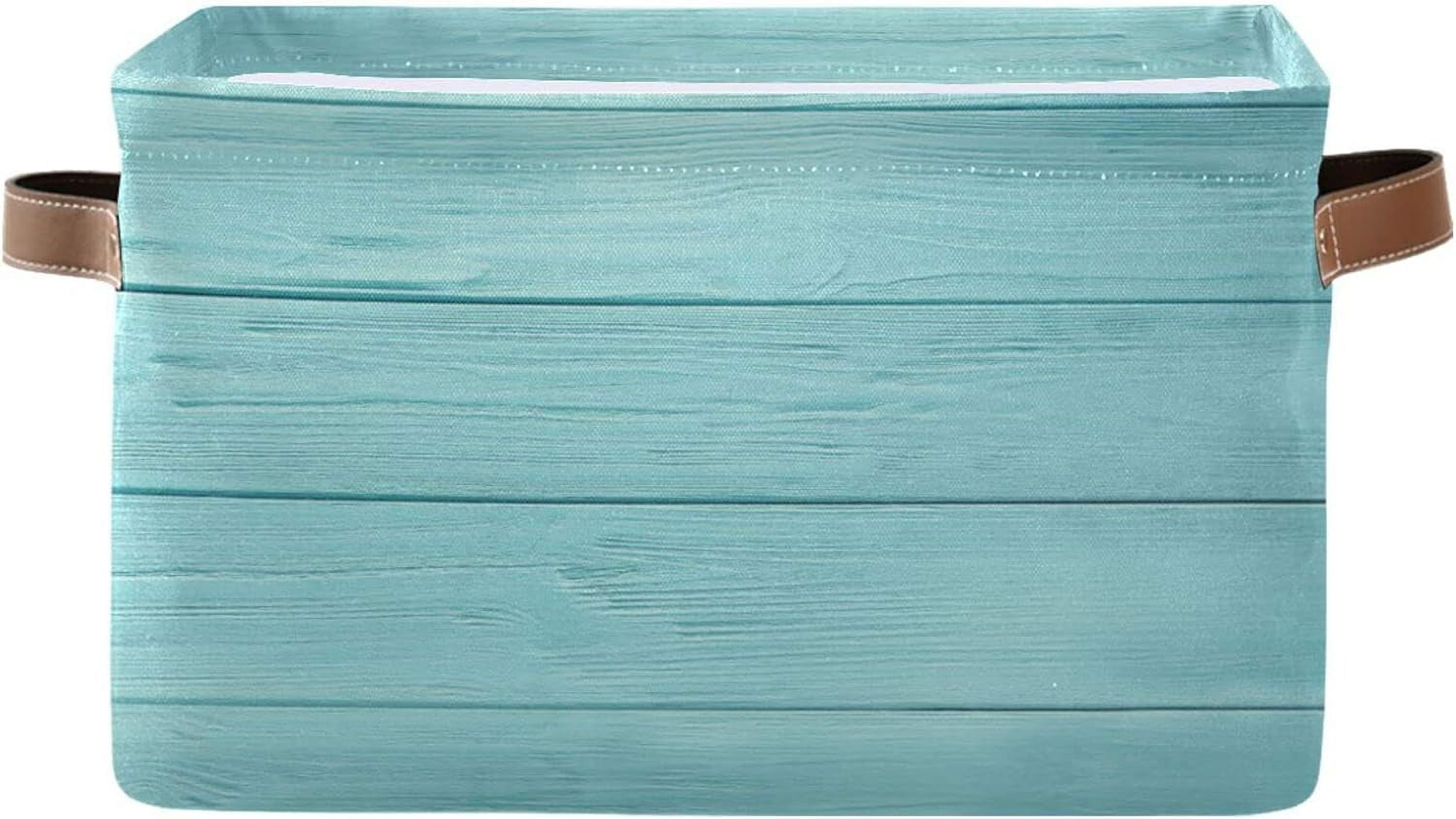 GZHJMY Collapsible Storage Basket Wood Print (3) Rectangular Storage ...