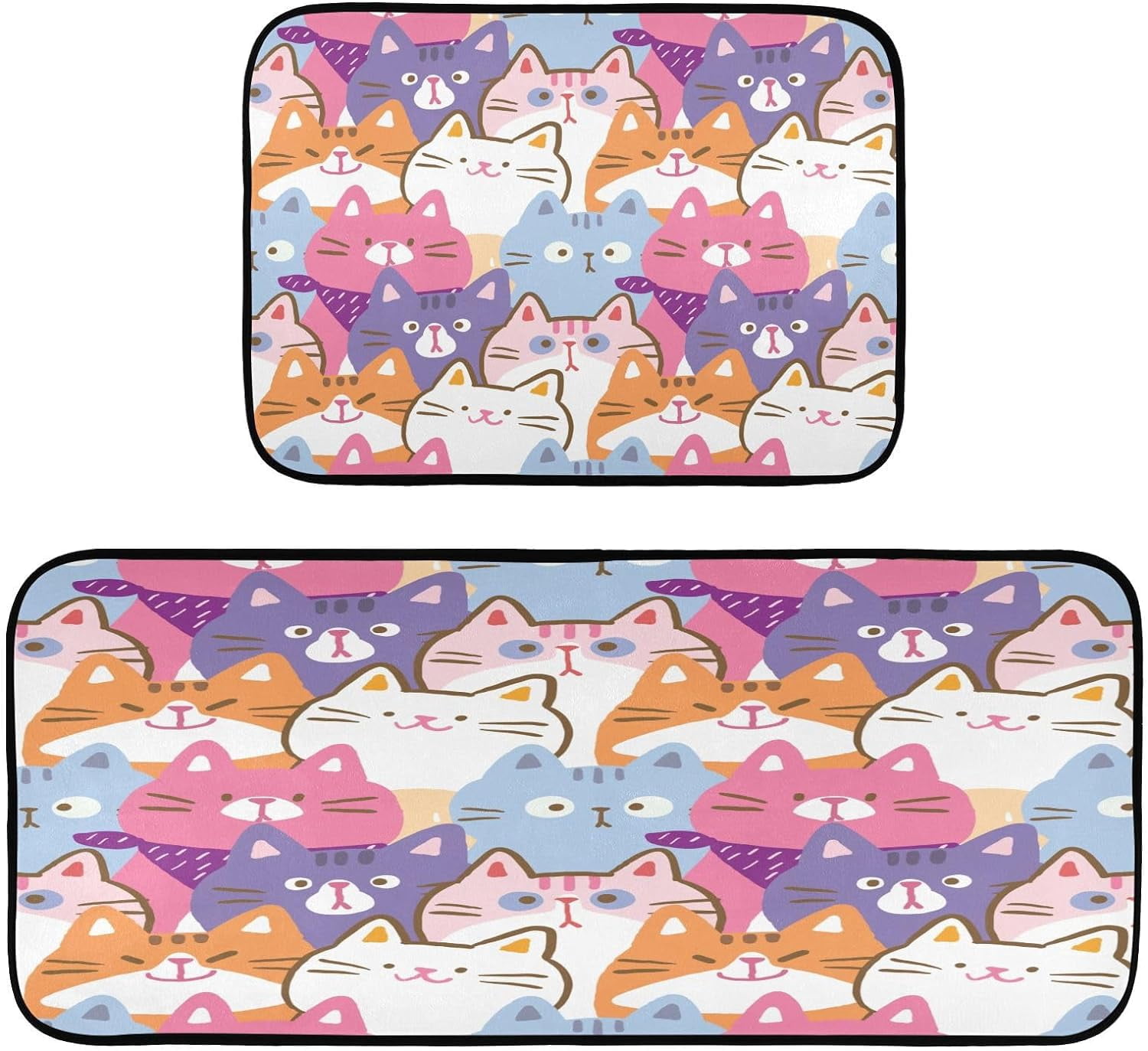 GZHJMY Color Cartoon Gross Kitchen Mat - Cushioned Anti Fatigue Kitchen ...