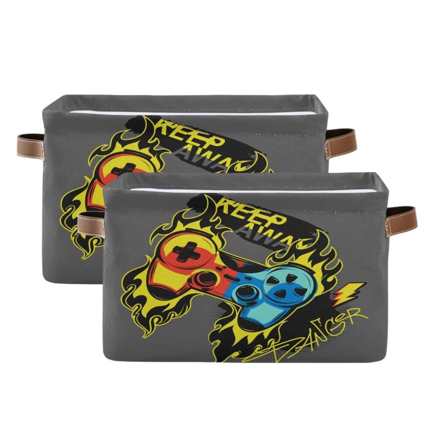 GZHJMY Color Game Joystick Large Storage Basket 2 Pack,Collapsible Toy ...