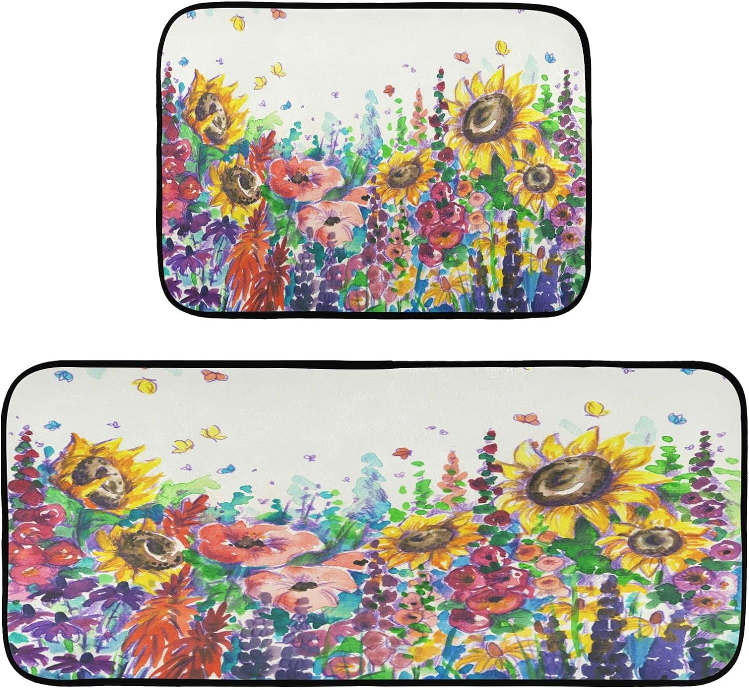 GZHJMY Colored Pen Painted Sunflowe Anti Fatigue Mats for Kitchen Floor ...