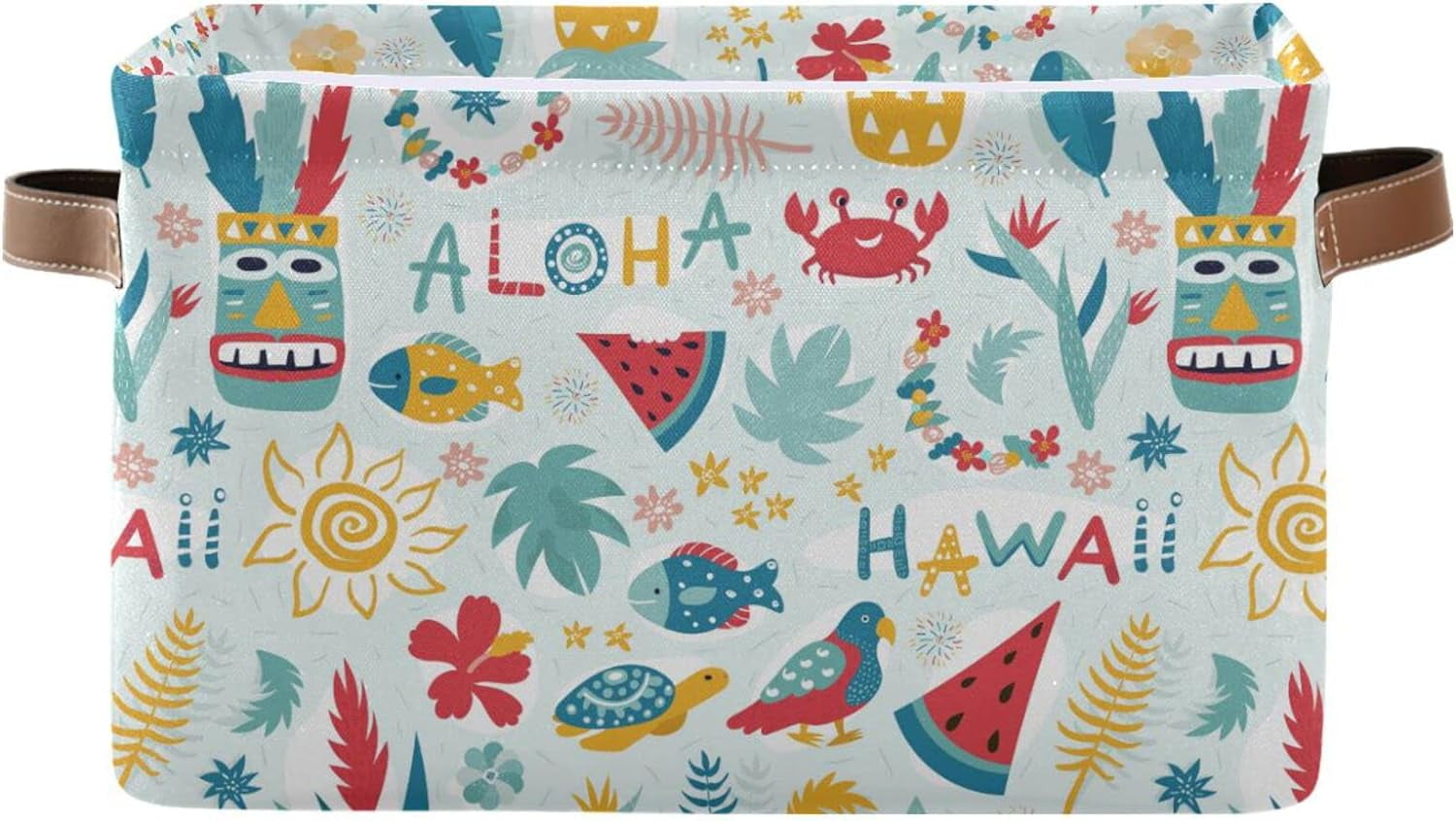 GZHJMY Colorful Bright Patern Shelf Storage Baskets, Foldable Fabric ...