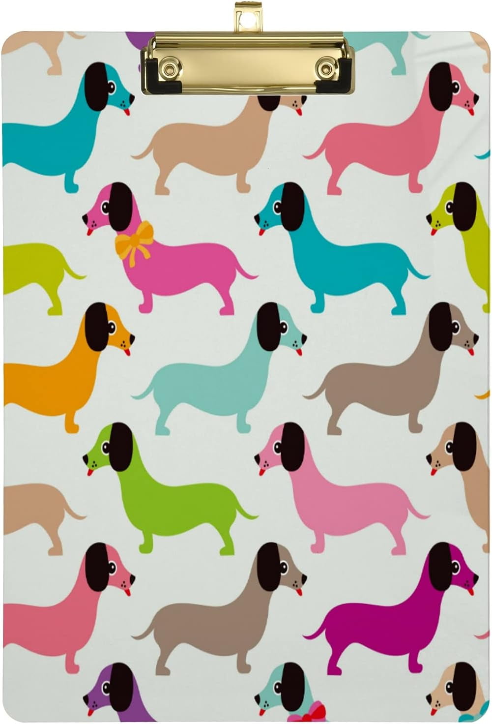 GZHJMY Colorful Dachshund Puppy Dog Acrylic Clipboard Letter Size 9" x ...