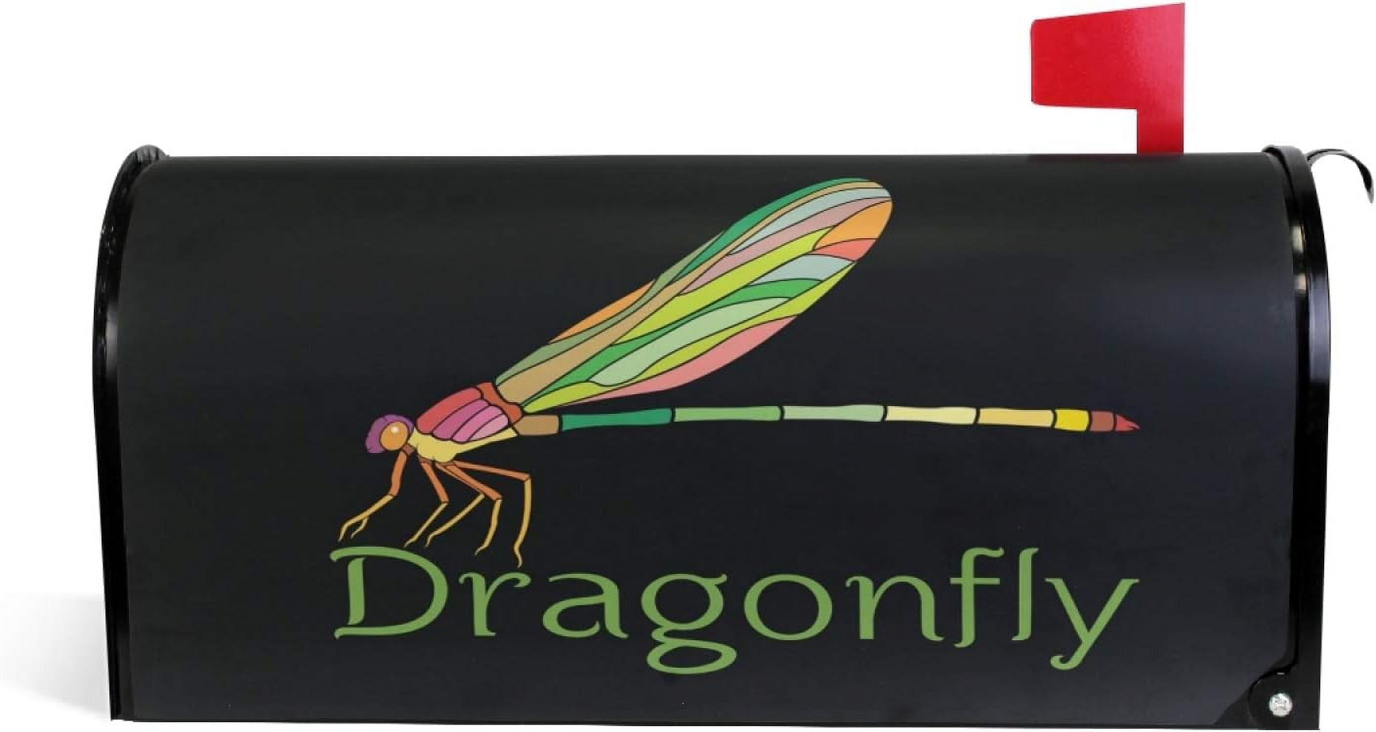 GZHJMY Colorful Dragonfly Magnetic Mailbox Cover Letter Post Box Cover ...
