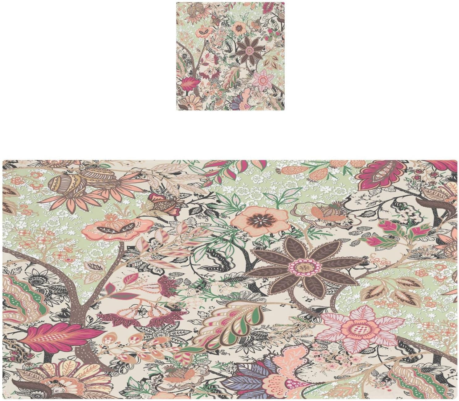 GZHJMY Colorful Flowers Pattern Bath Towels Set - 1 Bath Towel 1 ...