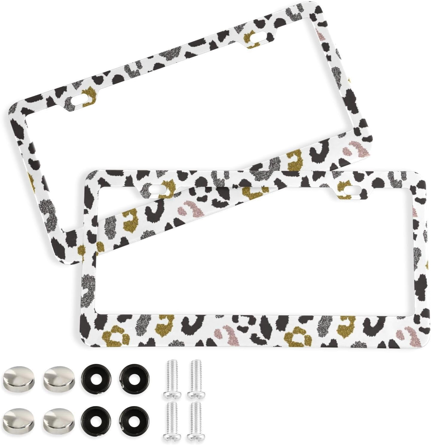GZHJMY Colorful Leopard Print Cheetah Animal License Plate Frames for ...
