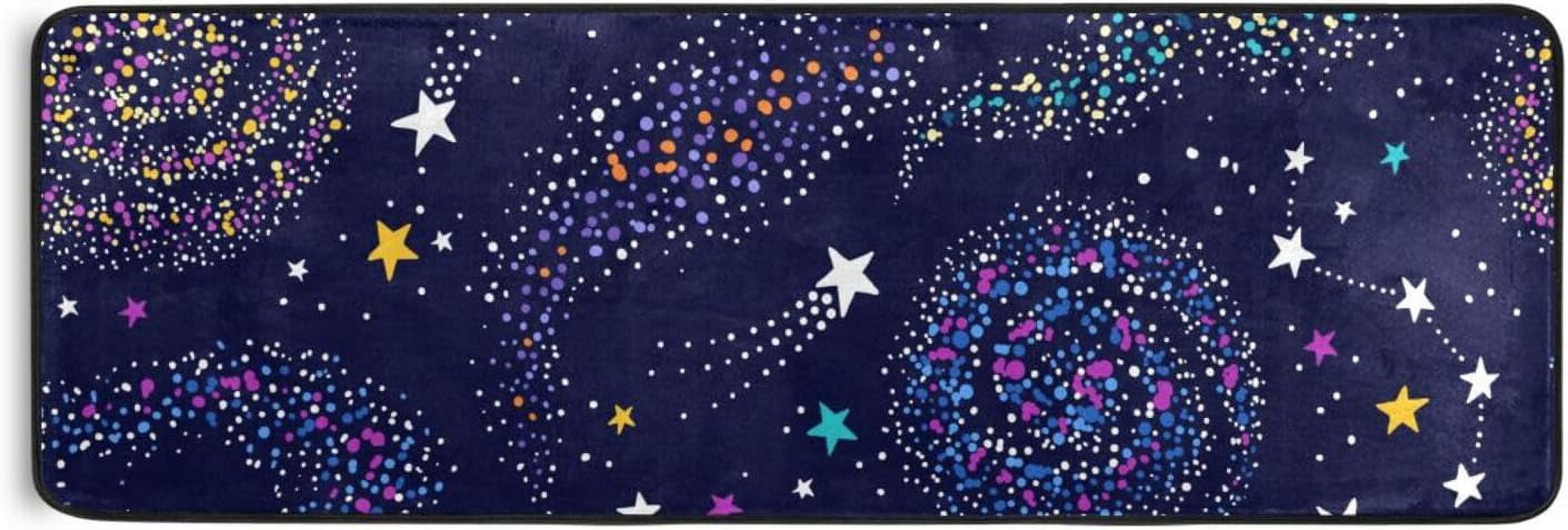 GZHJMY Colorful Nebulae Area Rug - 2' x 6' Washable Runner Rugs with ...