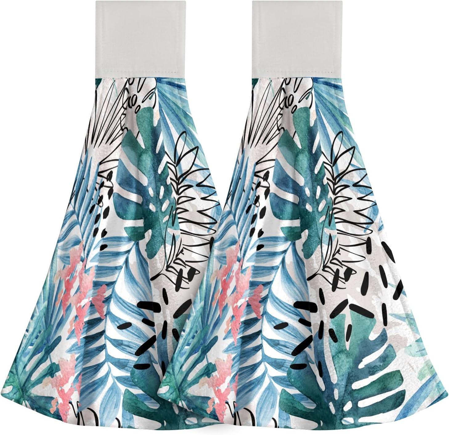 GZHJMY Colorful Palm Leaf Hand Towels - Topical Hanging Kitchen Towel ...