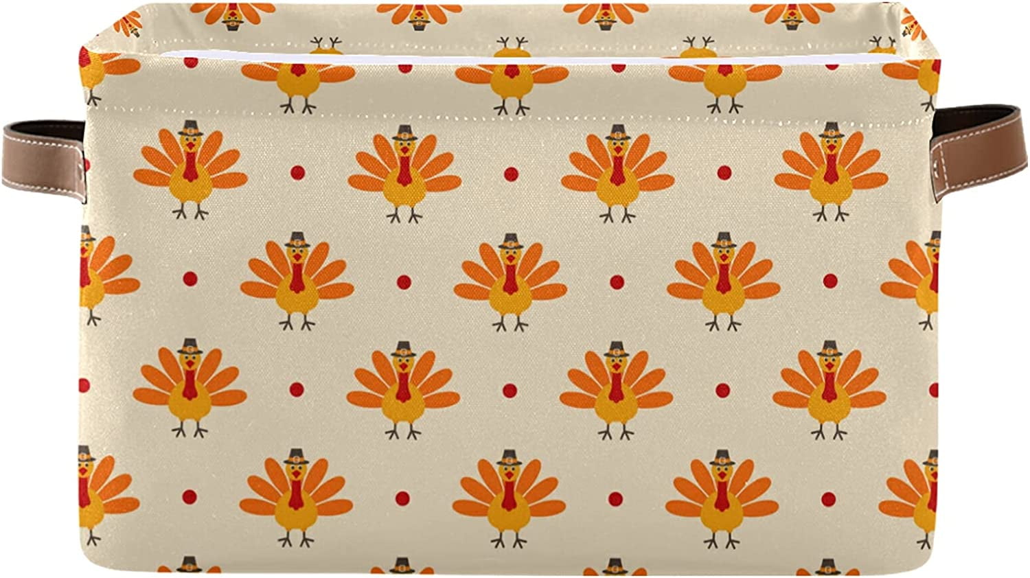 GZHJMY Colorful Pattern With Turkey Bird Storage Bins Collapsible with ...