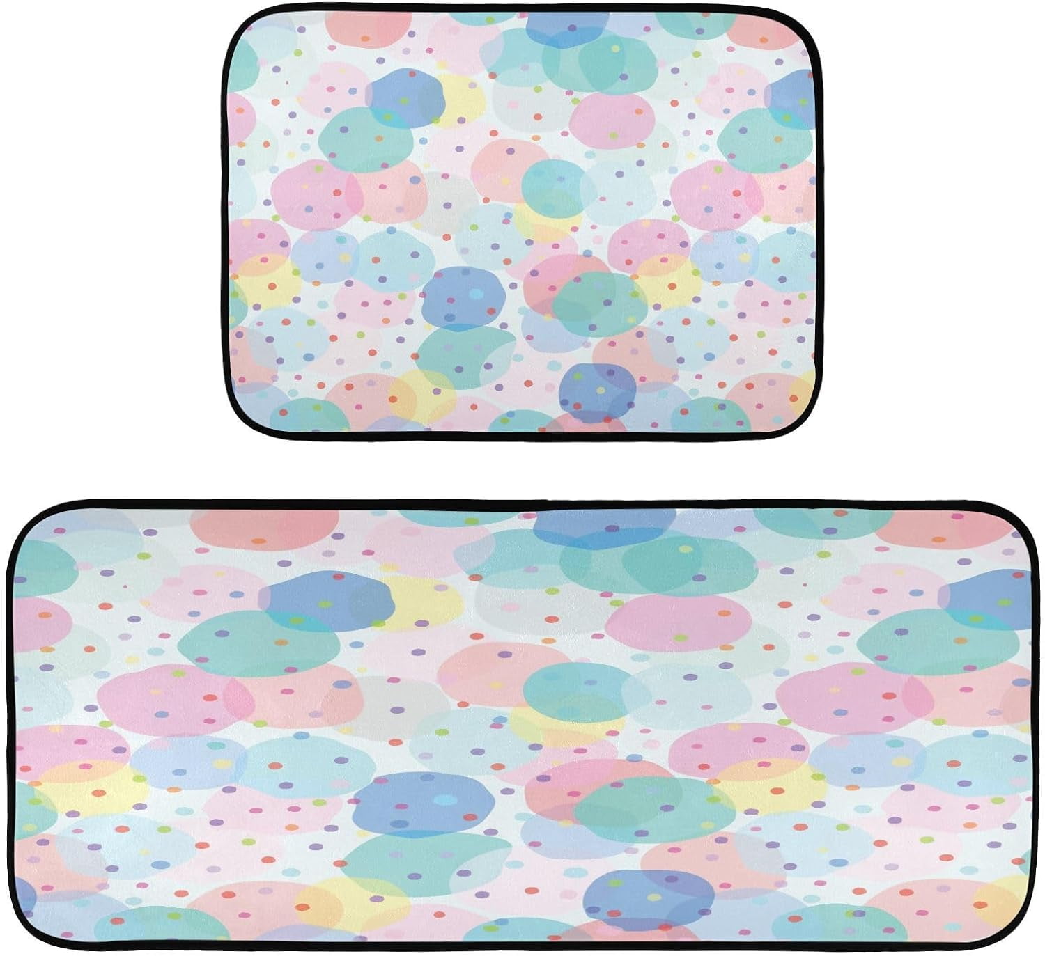 GZHJMY Colorful Polka Dots Kitchen Mat - Cushioned Anti Fatigue Kitchen ...