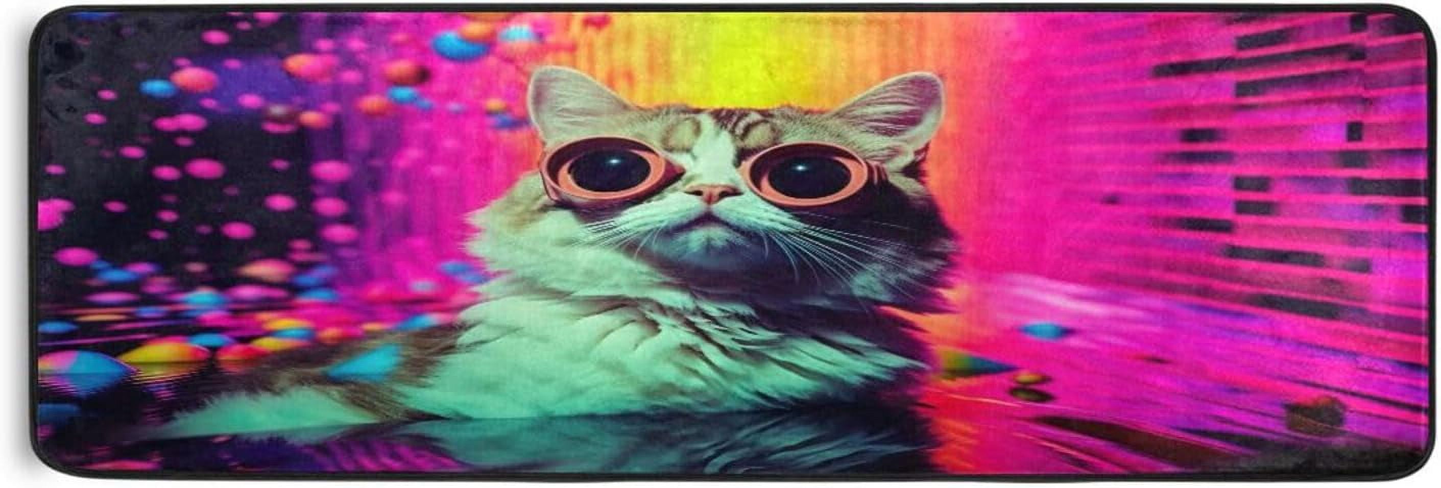GZHJMY Colorful Pool Cat Area Rug - 2' x 6' Washable Runner Rugs with ...