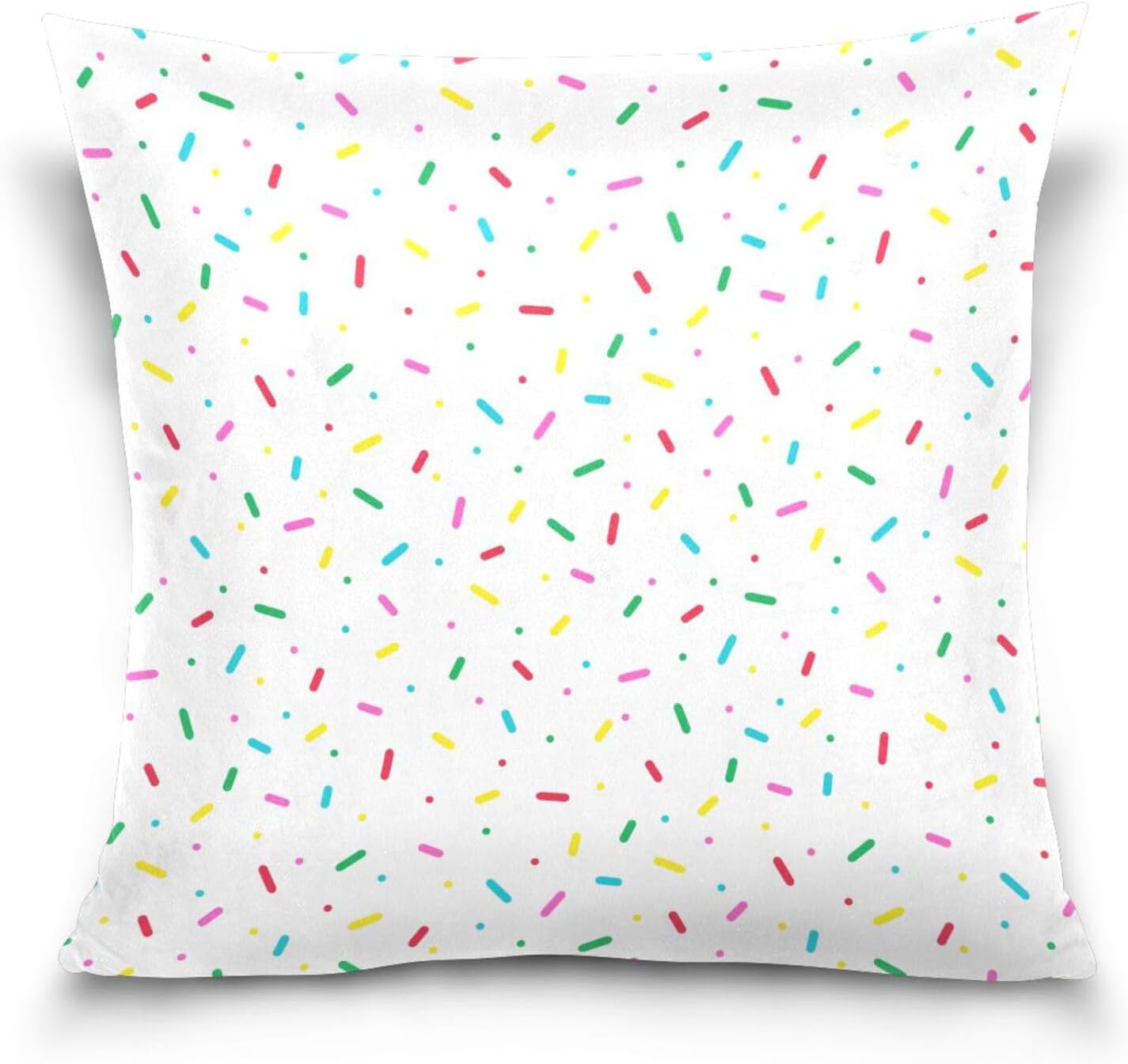 GZHJMY Colorful Sprinkles Pillow Cover 20 x 20 Inch, Soft Decorative ...