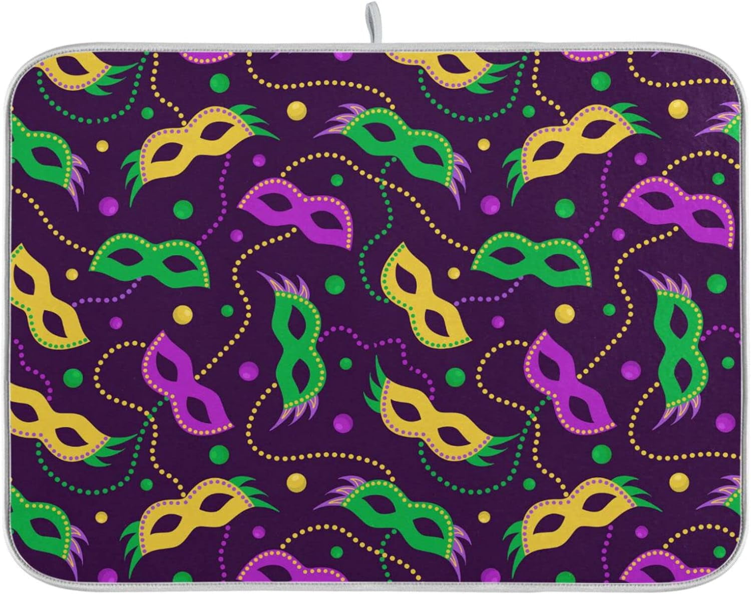 GZHJMY Colors Mardi Gras Carnival Absorbent Dish Drying Mat, 16 x 18 ...