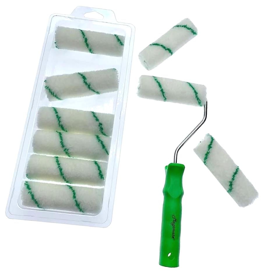 GZHJMY Compact Paint Roller Kit 4 inch Mini Rollers for Walls and ...