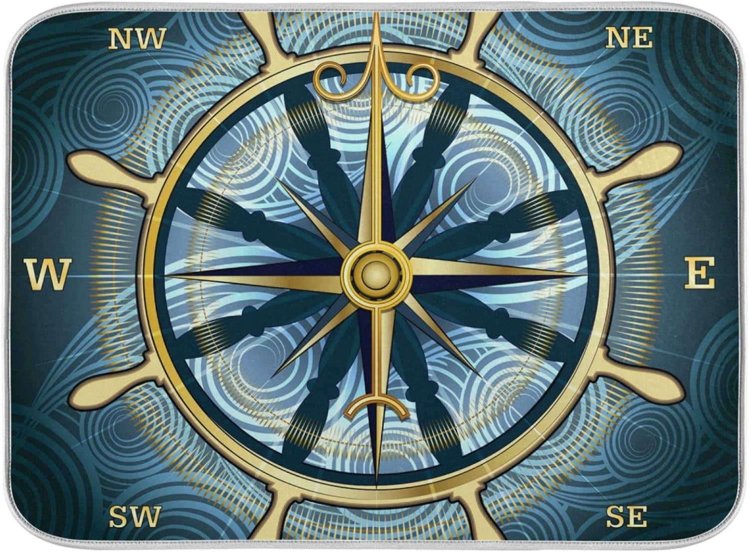 GZHJMY Compass Dish Drying Mat Microfiber Absorbent Drying Pad Heat ...