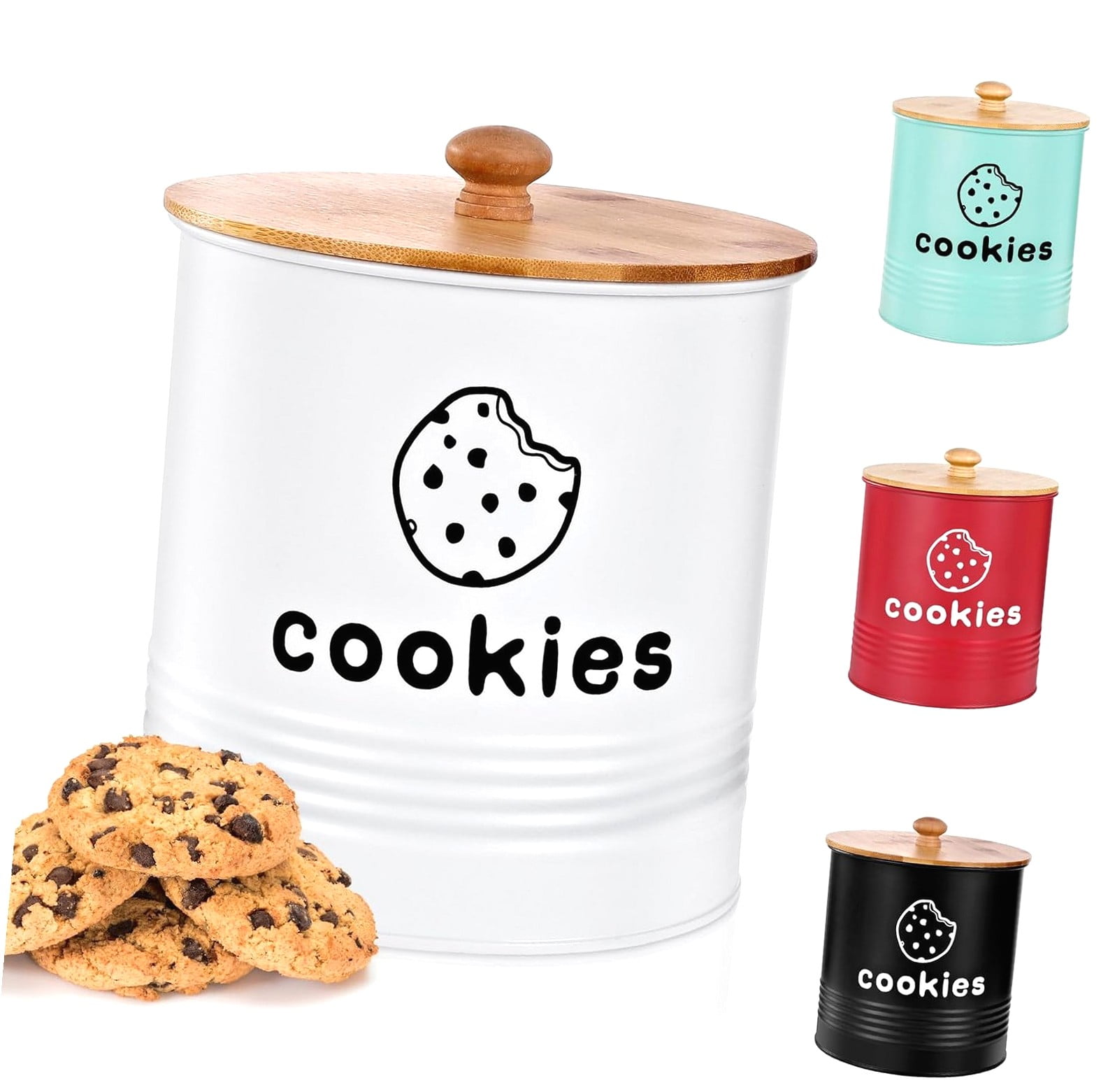 GZHJMY Cookie Jars with Airtight Seal, Large Cookie Tins, 1.5 Gallons ...