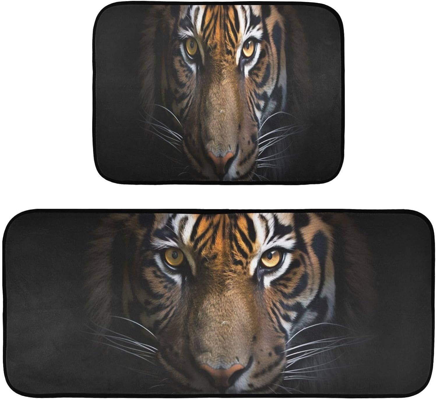 GZHJMY Cool Tigers Kitchen Rug Set of 2 Non Slip Washable Cushioned ...
