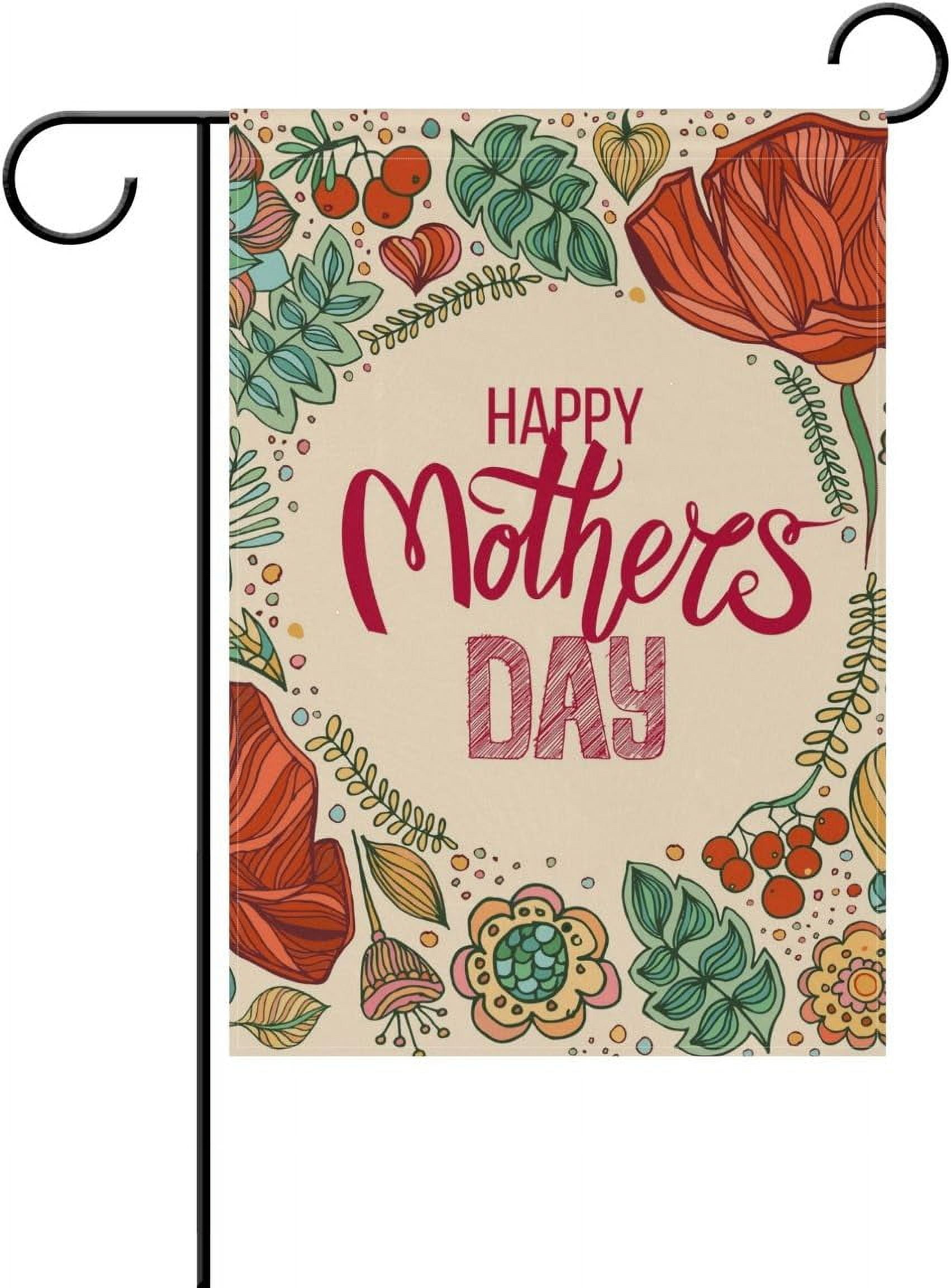 GZHJMY Cooper Girl Happy Mothers Day Vintage Flower Floral Garden Flag ...