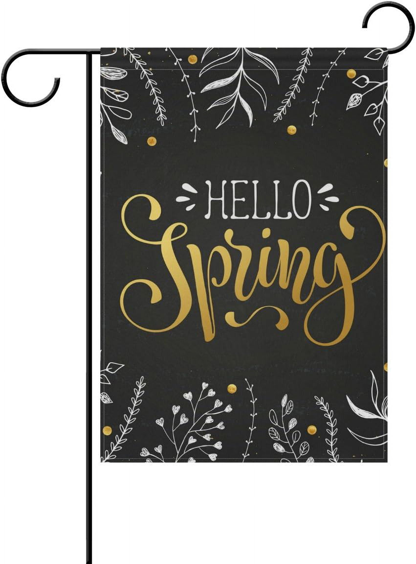 GZHJMY Cooper Girl Hello Spring Branch Garden Flag Yard Banner ...